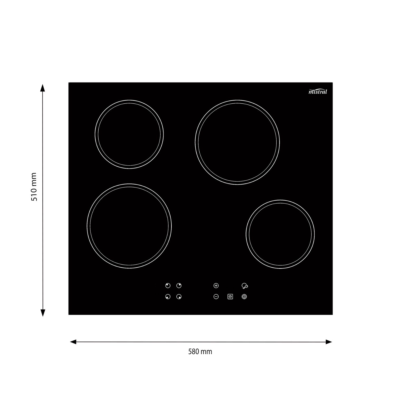 Make your kitchen stand out with Mistral's Ceramic Sensor Touch Cooktop