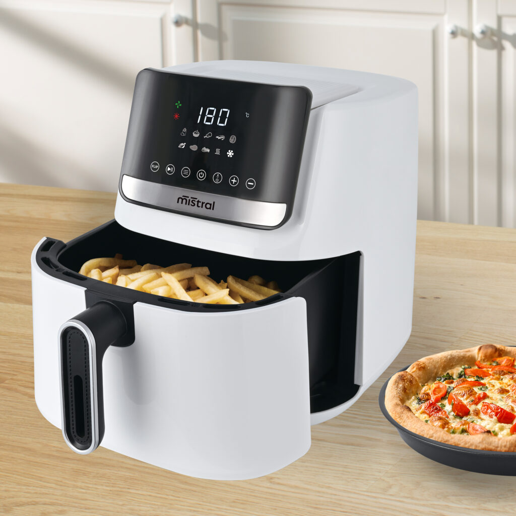 Mistral 6.6L Digital Air Fryer (White) - Cook with ease