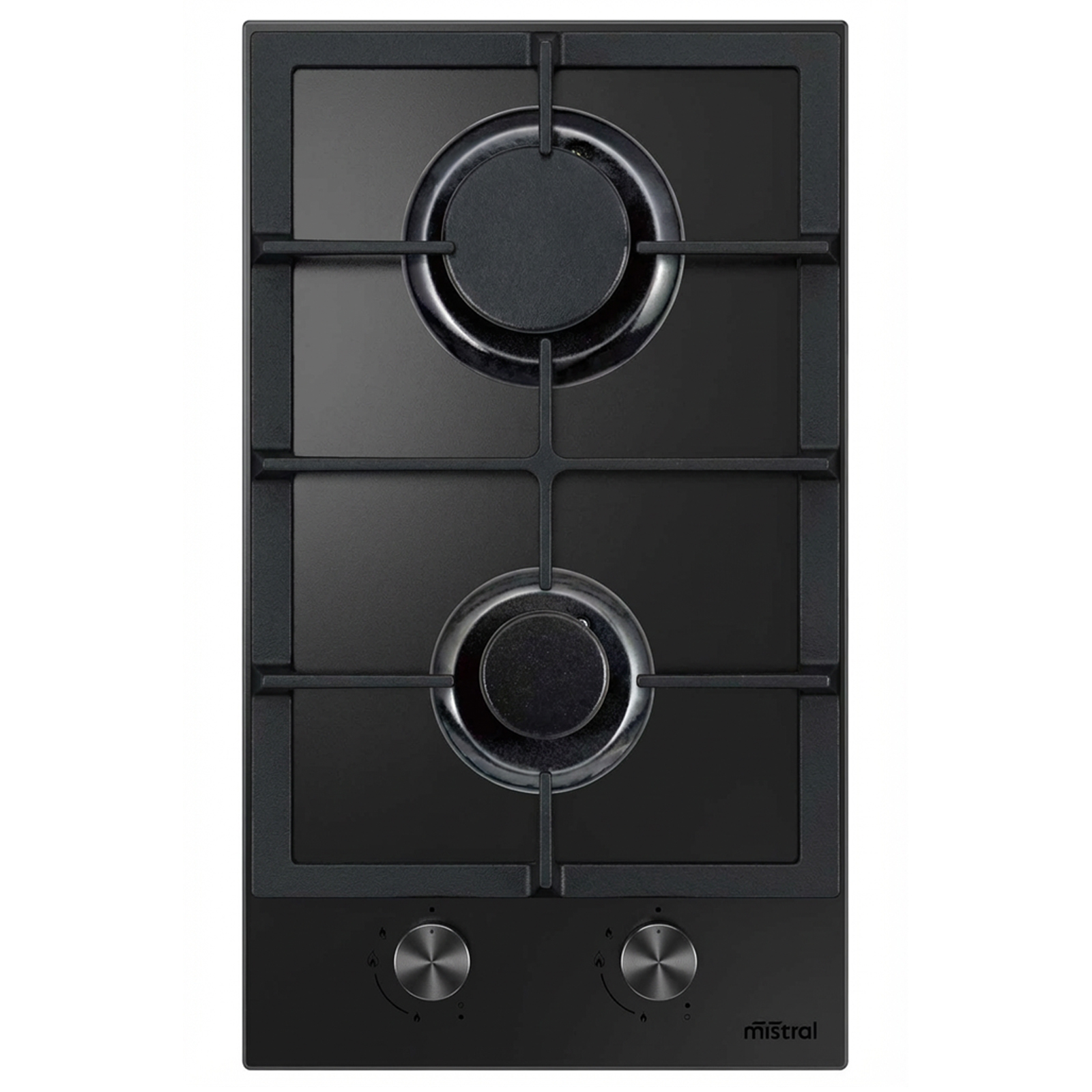 30cm Dual Burner Gas Cooktop - Matte Glass - Mistral